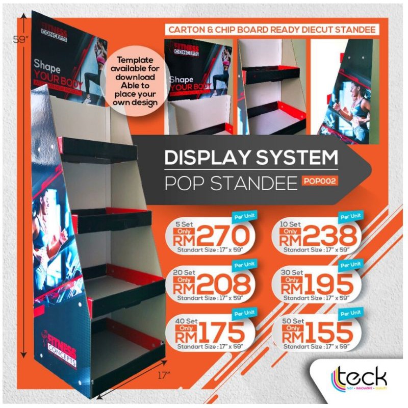 POP Standee Display ( Carton Rak)Cardboard Display/Product Display Tray ...