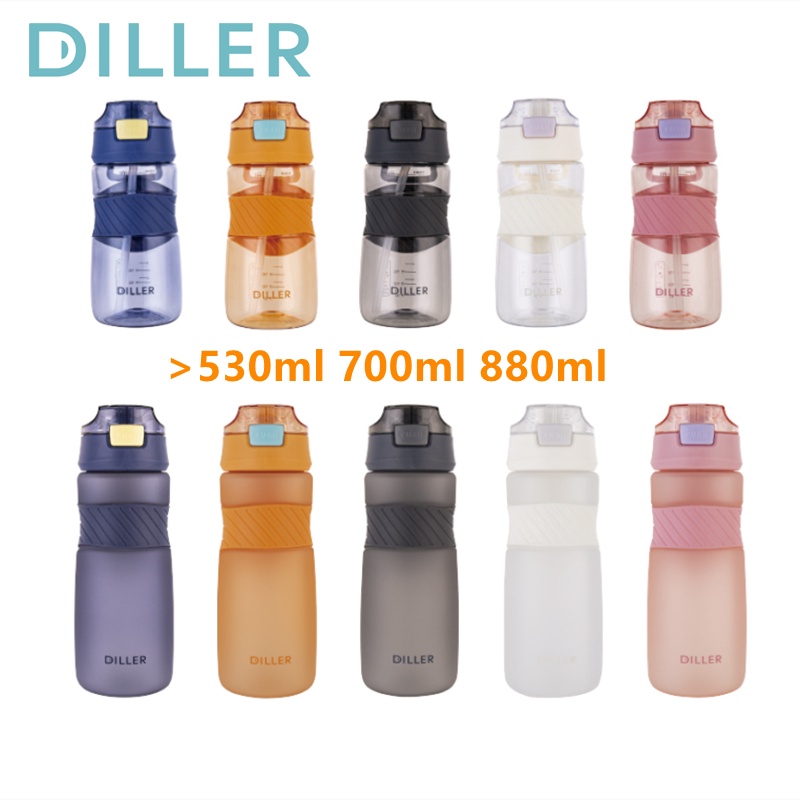 Diller Water Bottle Tritan BPA Free Drinking Bottle For Sports And Outdoors D49/D50 (530ml/700ml ...