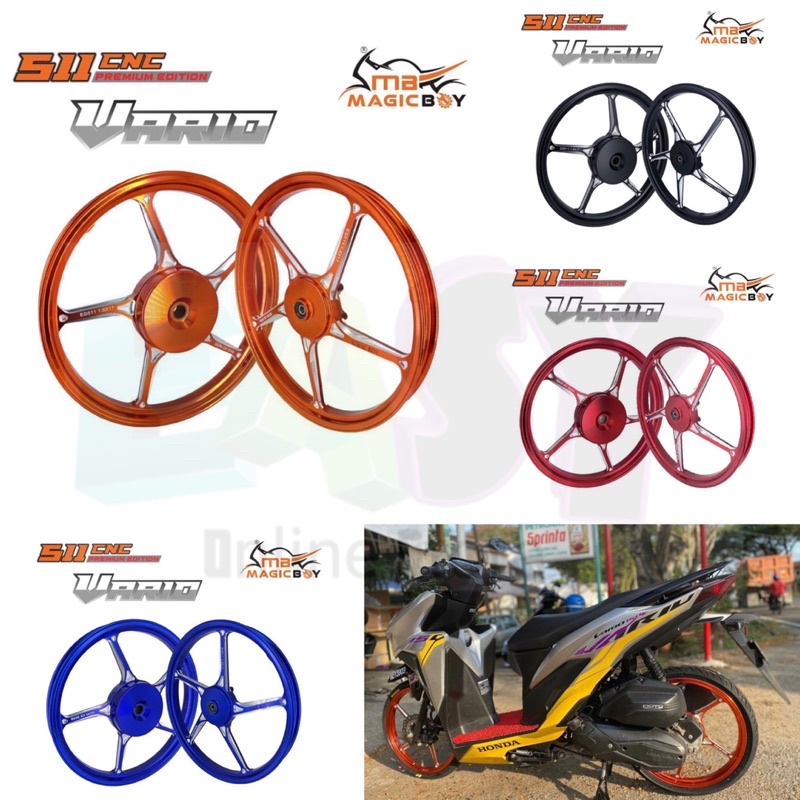 🔥 SPORT RIM ES511 CNC HONDA VARIO BEAT(24T)🔥 SPORT RIM 140/160*17 READY ...
