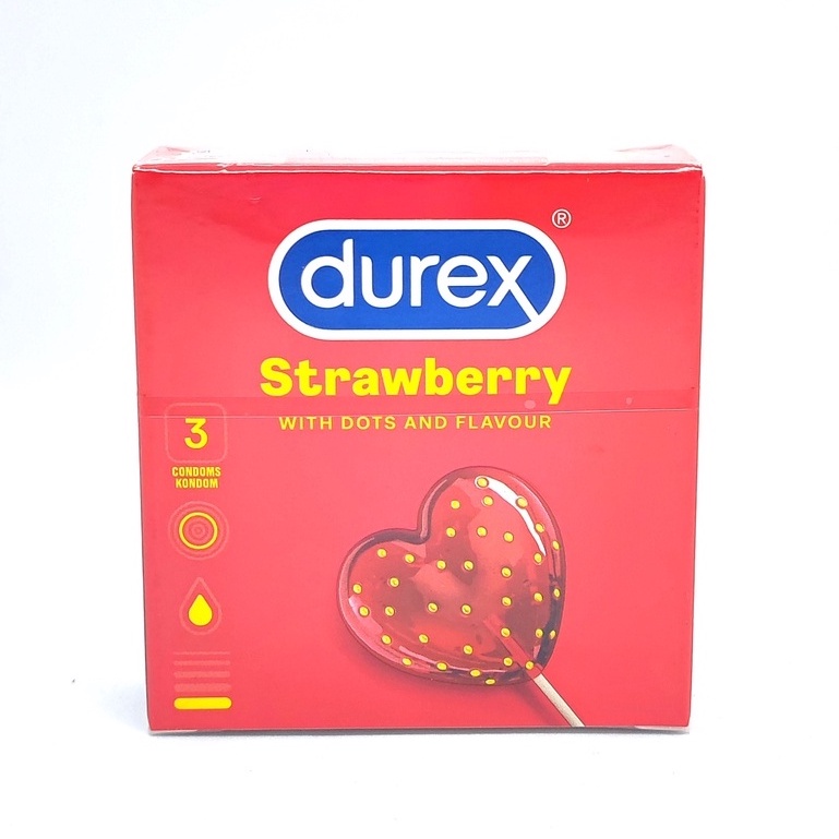 Durex Condom Range 3s Strawberry Chocolate Invisible Fetherlite