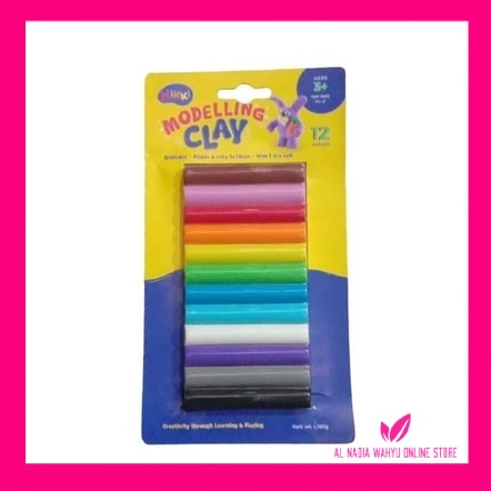Nikki Modelling Clay/Plasticine/Tanah Liat 12 Colour - 180g | Shopee ...