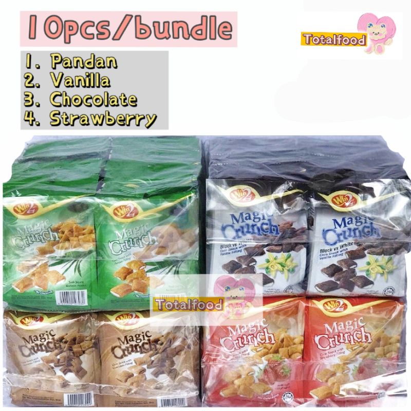 WIN2 Magic Crunch [Strawberry / Chocolate / Vanilla / Pandan] 10pcs x ...