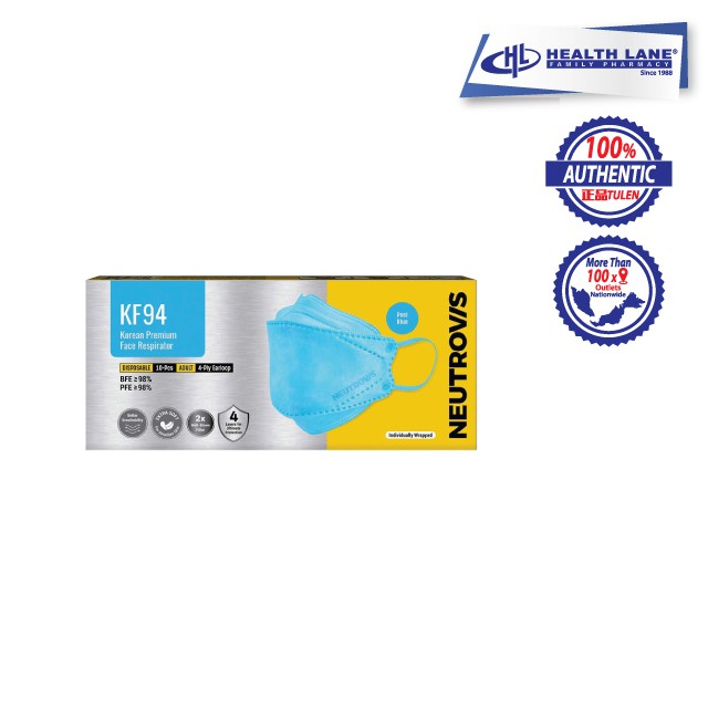 NEUTROVIS KF94 PREMIUM DISPOSABLE FACE MASK - POOL BLUE (10'S) | Shopee ...