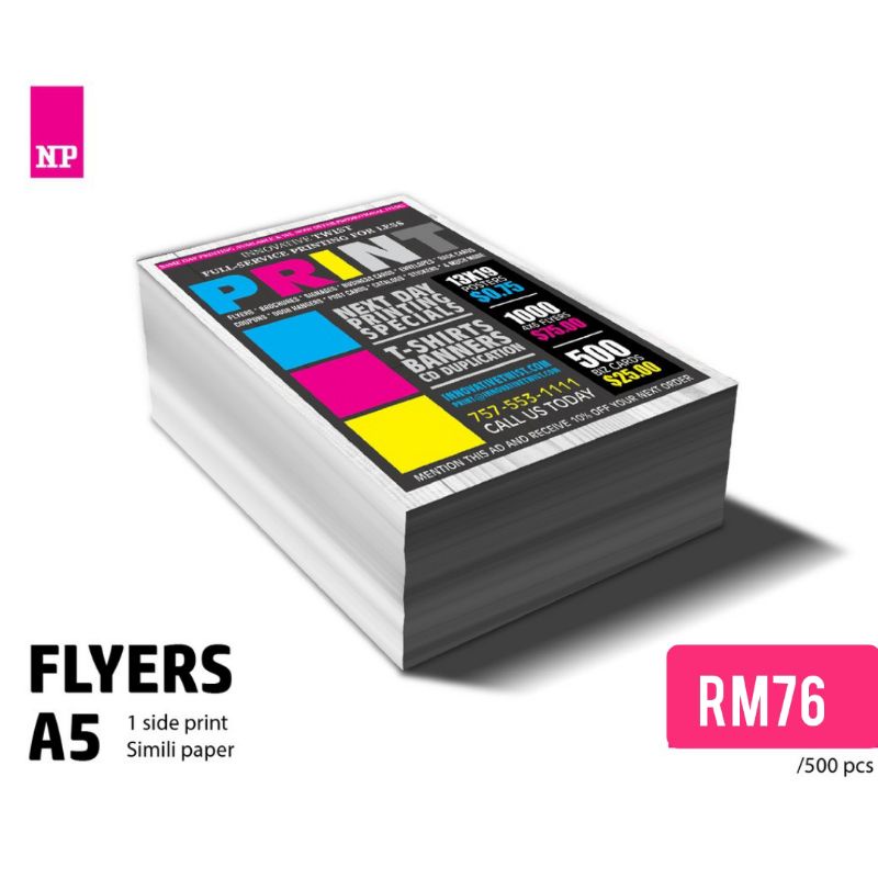 A5 Flyers / Leaflet Simili paper | Shopee Malaysia