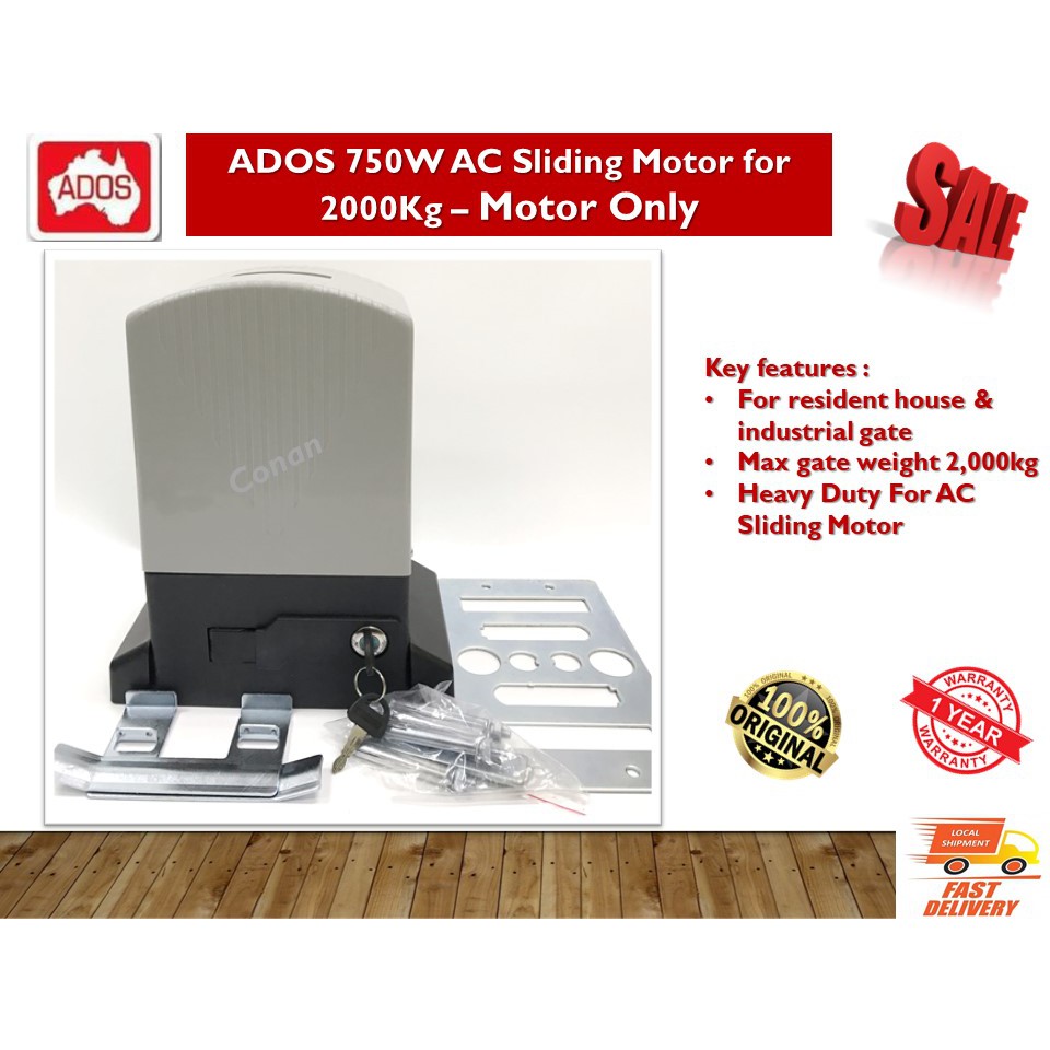 ADOS Autogate 750W AC Sliding Motor for 2000kg - Motor Only | Shopee ...