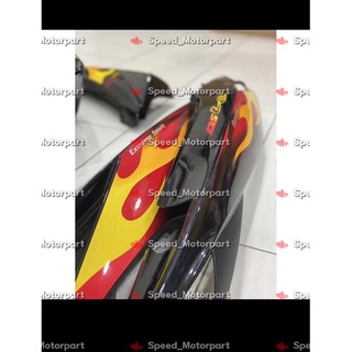Coverset Bodyset Yamaha LC LC135 V1 Hitam Api Merah Original Hong Leong ...