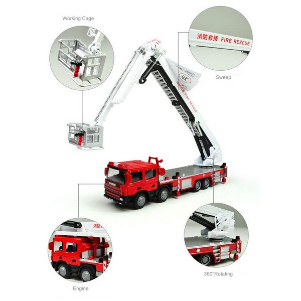 Kaidiwei (KDW) 1/50 Platform Fire Engine (Bomba) Aerial Ladder Platform ...