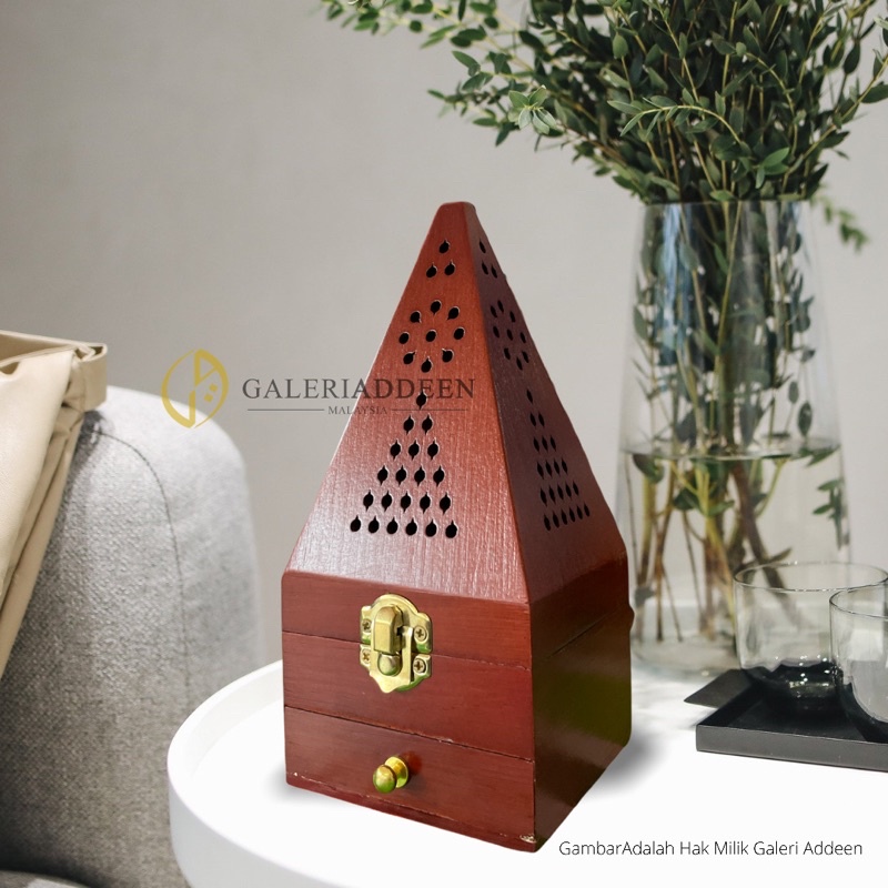 Bekas Bukhoor Mubkhara Burner Bekas Bakhoor Kayu Piramid | Shopee Malaysia