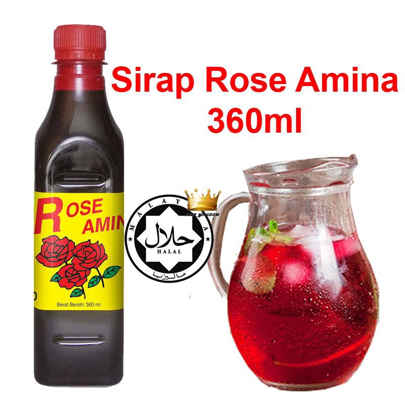 Sirap Rose Amina Kordial Pekat Syrup Rose Cordial Buatan Malaysia Halal ...