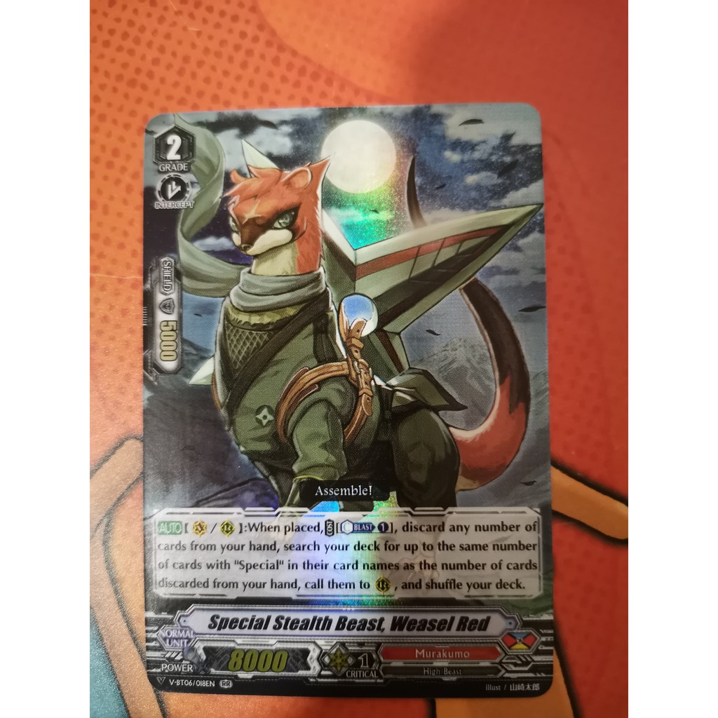 Cardfight!! Vanguard Special Stealth beast, Weasel Red | Shopee Malaysia