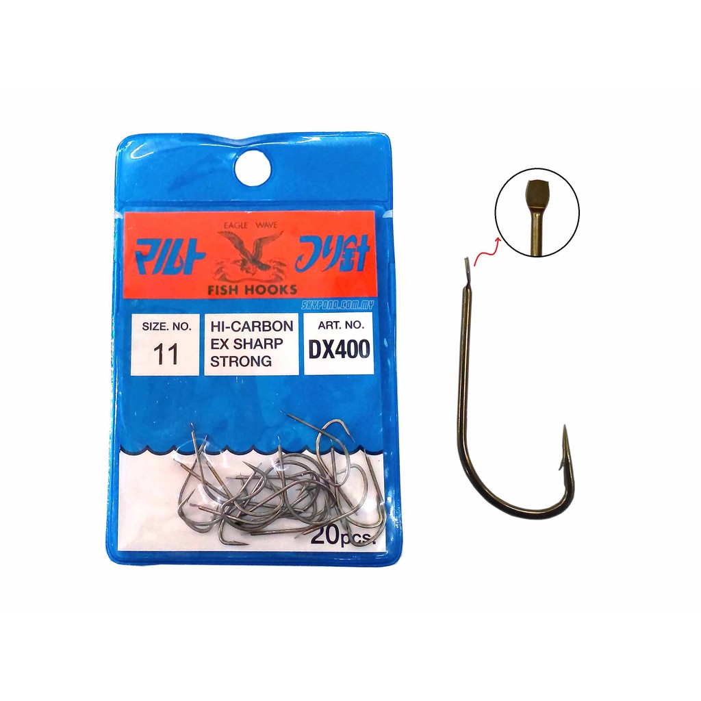 EAGLE WAVE DX400 PRAWN HOOK SIZE 5 TO 18 (20PCS/PKT) 100% ORIGINAL ...