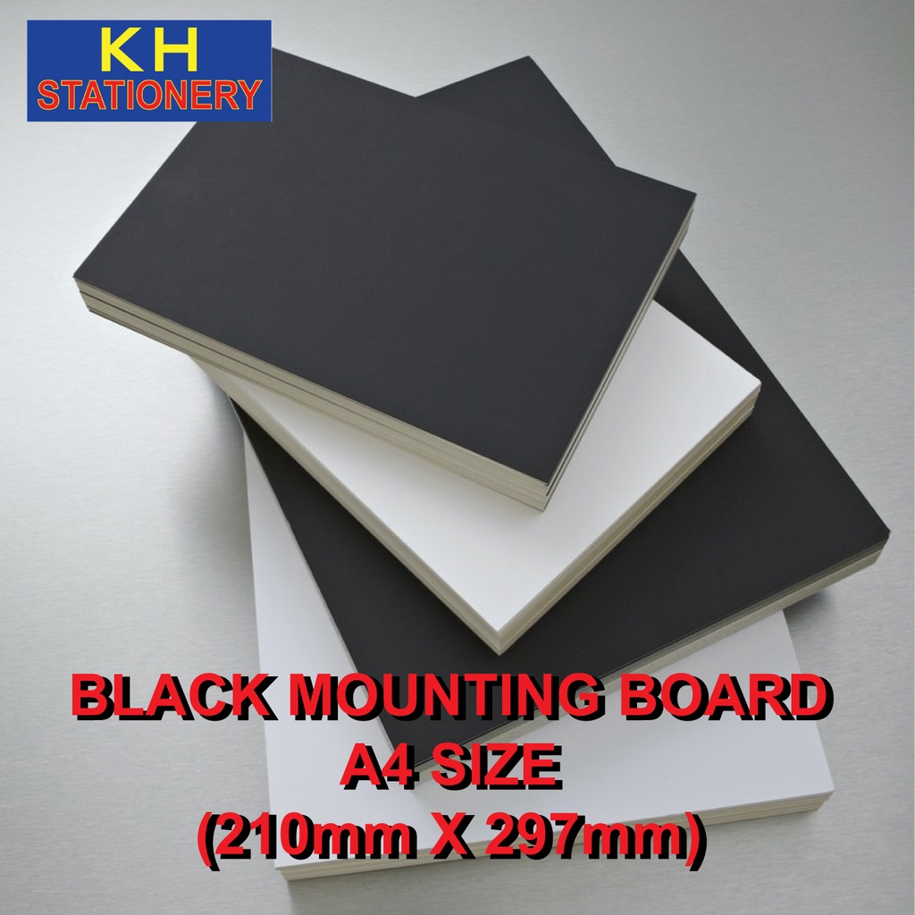 Black Mounting Board A4 Size Black Card Board A4 Kertas Hitam Keras