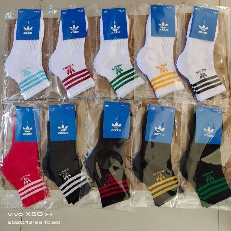 [READYSTOCK] ADIDAS TREFOIL CREW SOCKS THICK CUSHION STOKIN TEBAL ...