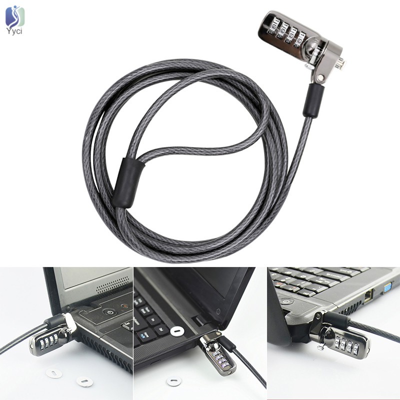 YY Notebook Laptop Combination Lock Security Cable 4 Digit Password ... YY Notebook Laptop Combination Lock Security Cable 4 Digit Password ...