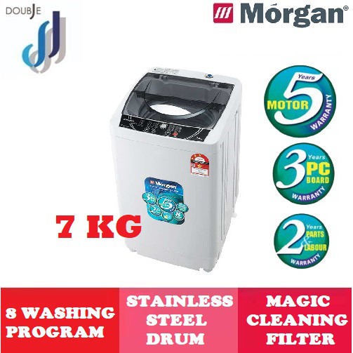 Morgan 7kg Top Load Fully Auto Washing Machine Washer MWM-7 ZIRCON/WA ...