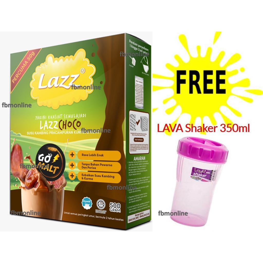 (Free Shaker) Lazz Susu Kambing Choco Kurma 500g | Shopee Malaysia