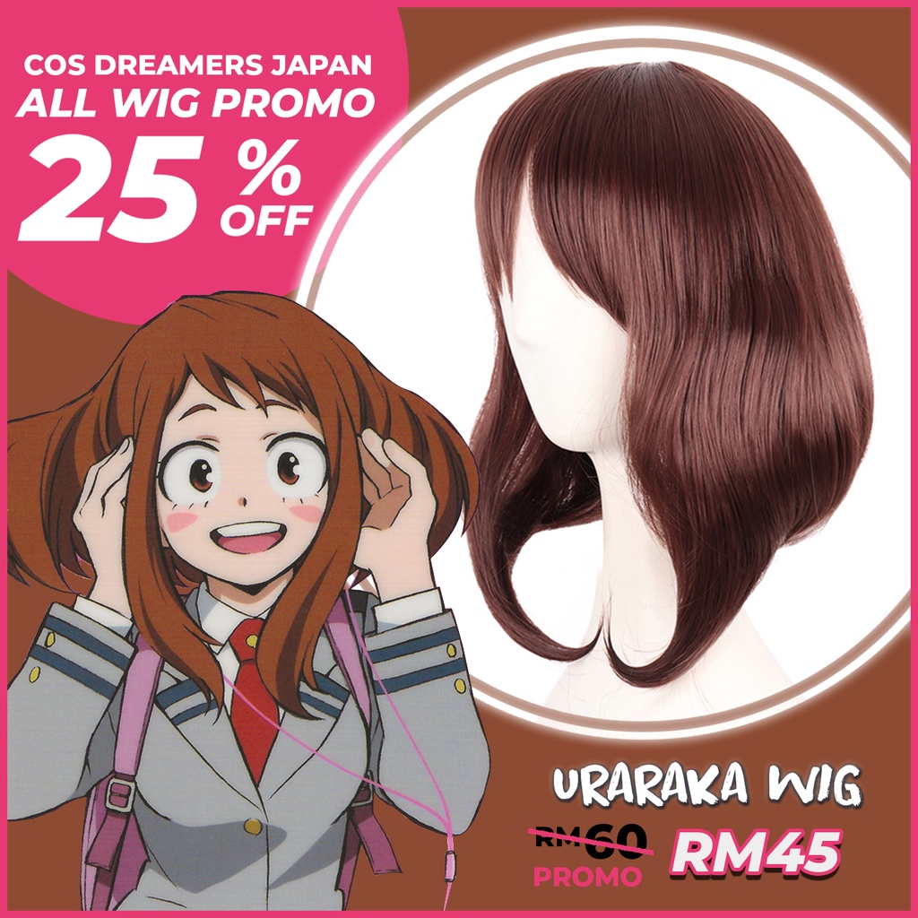 Uraraka Ochako Wig (BNHA) Cosplay Wig [READY STOCK] -MY HERO ACADEMIA ...
