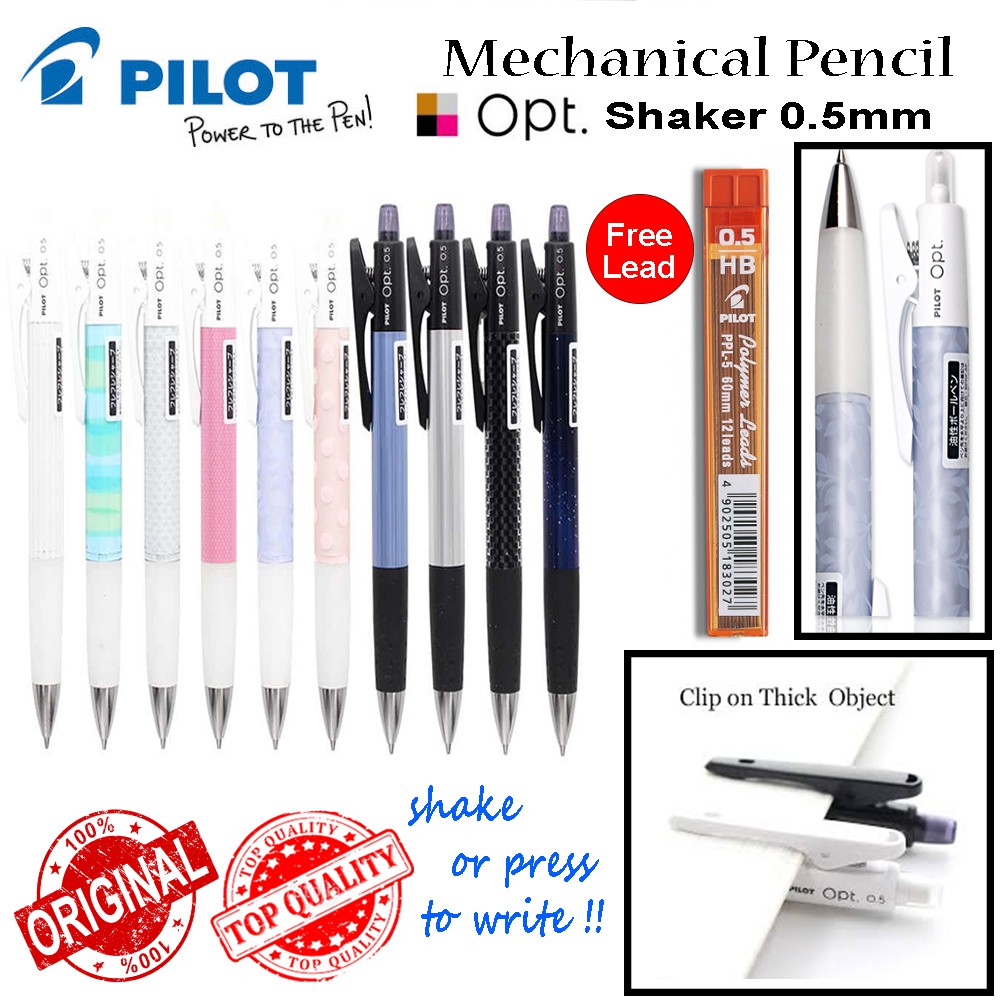 Pilot Opt Mechanical Pencil 0.5mm (FREE Lead Pilot HB 0.5) | Shopee ...