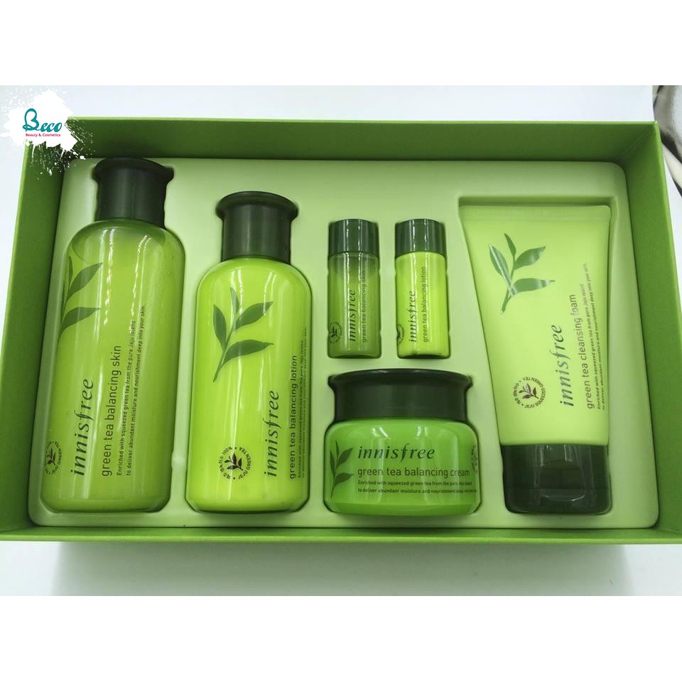 (Original Price) Innisfree Green Tea Skin Care Set 6 Special Skin Care ...