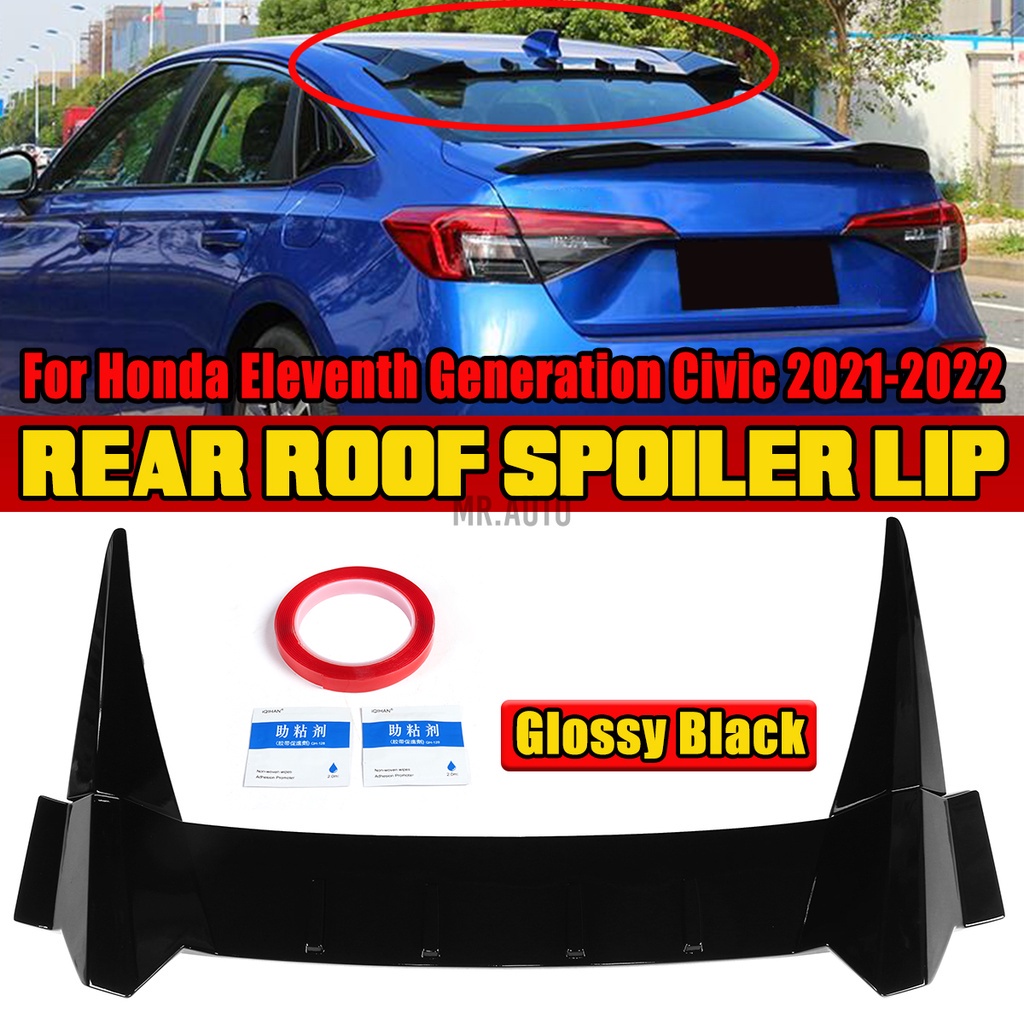 Bright black!!!!!!!! Honda 11th generation Civic modified top wing 2021 ...