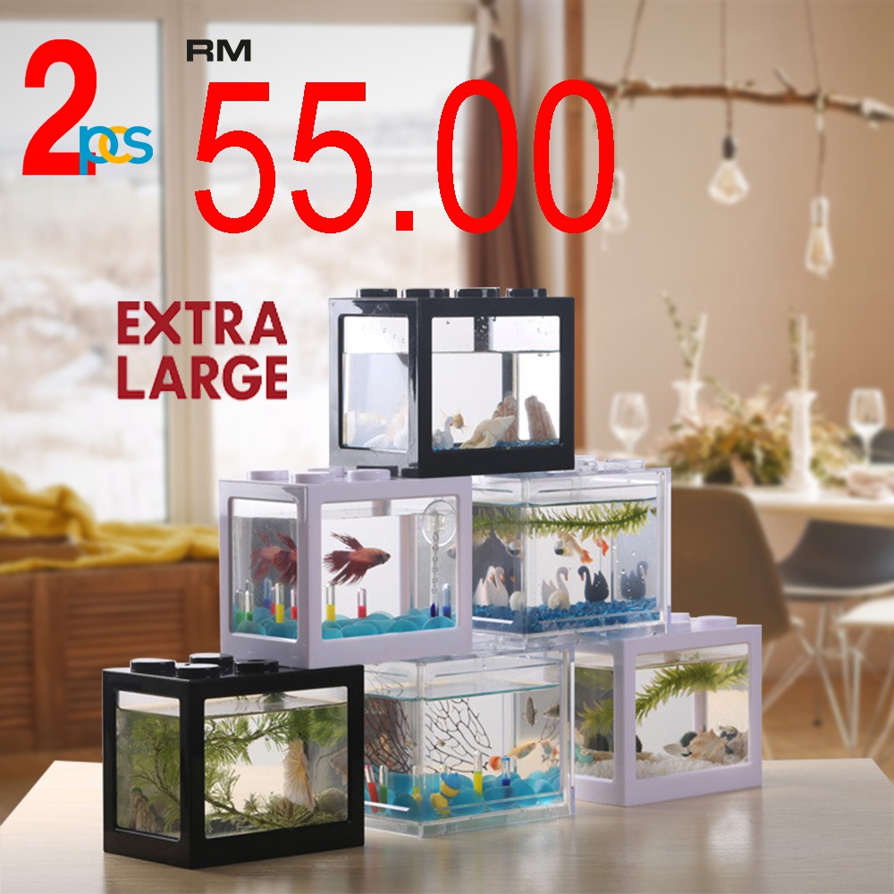 Extra Large-Aquarium Mini Lego Block Tank Betta / Aquarium For Betta ...