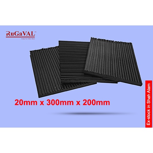 Anti Vibration Rubber Pad,(Size:20mm(Thk)x300mm(W)x200mm(L),Rubber Pad ...