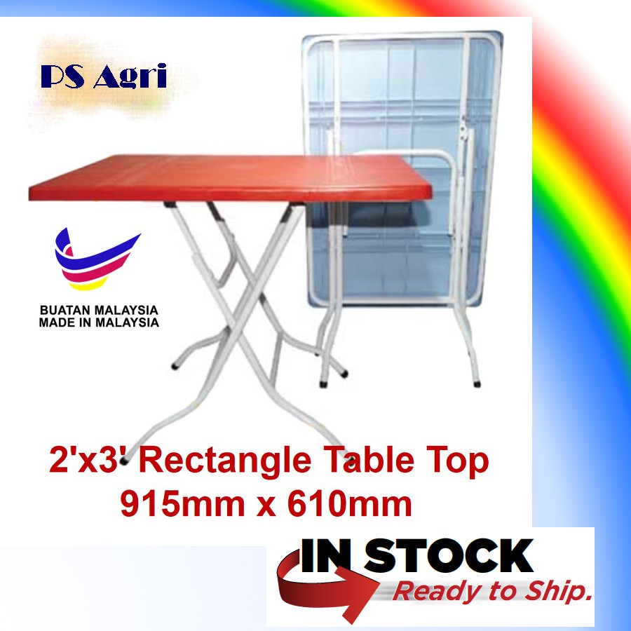 2B 2X3 Foldable Plastic Table/Meja Lipat 2 X 3Ft | Shopee Malaysia