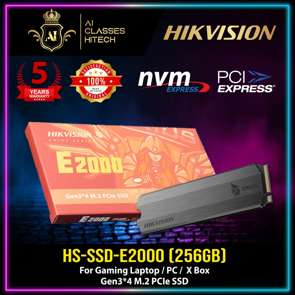 Hikvision HS-SSD-E2000 256GB / 512GB / 1024GB Gen 3x4 SSD M.2 PCIe NVMe Card | Shopee Malaysia