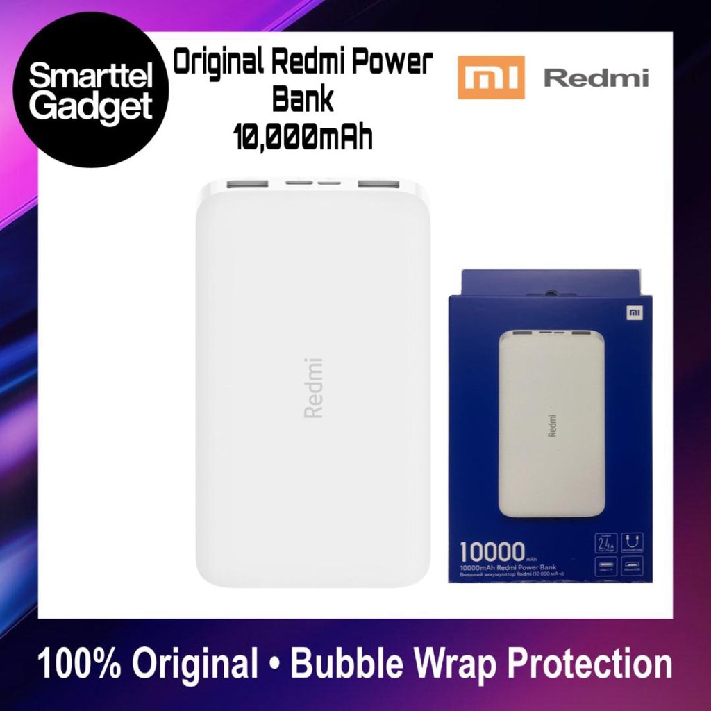 Redmi Powerbank 10000mAh Portable Charger Mi Power Bank Dual Port ...