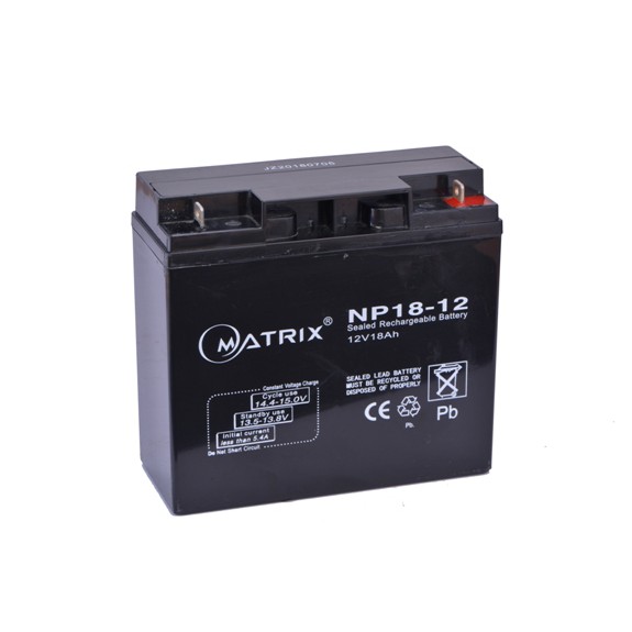 Solar Panel / Home Alarm / UPS Battery Backup 12V 18AH Battery Matrix ...