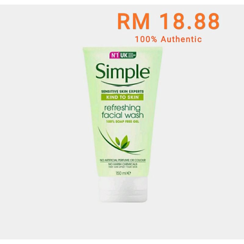 SIMPLE Refreshing Facial Wash Gel 150ml | Shopee Malaysia