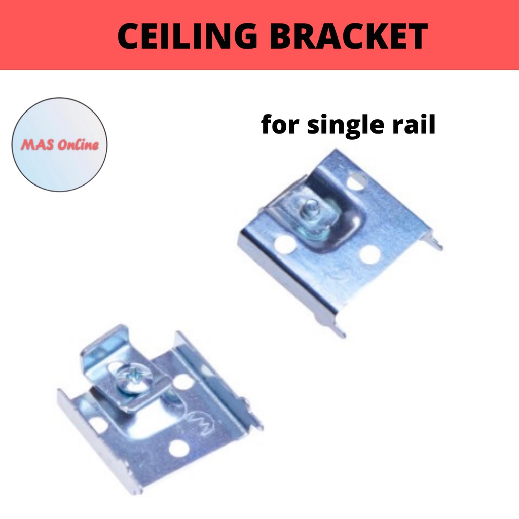 Ceiling Single Bracket SUPER DOSO Besi Langsir Rod Aksesori / Curtain ...