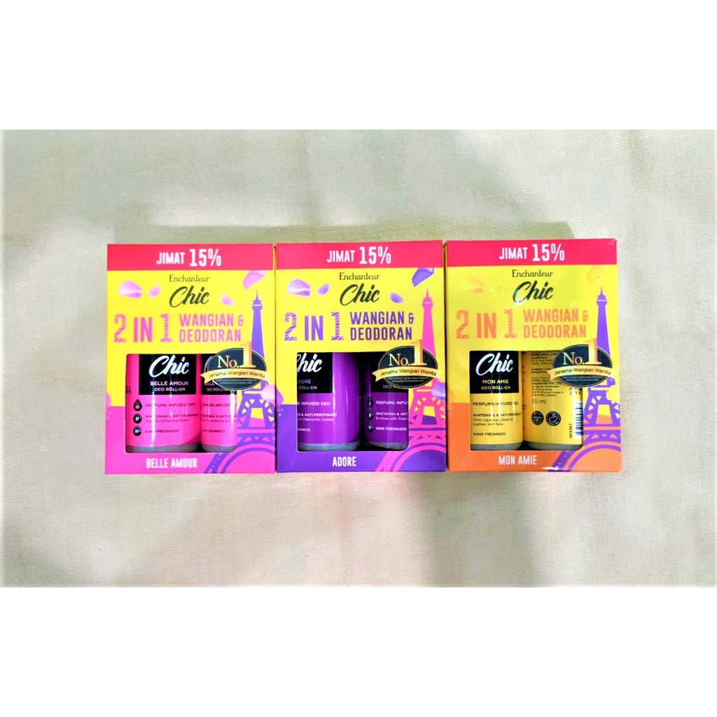 Enchanteur Paris - Chic Perfumed Deo Roll on 50ml x2 Twin Pack [New ...