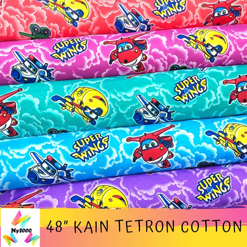 Kain Tetron Cotton TC (Polyester + Cotton) Super Wings (Bidang 48 inci ...