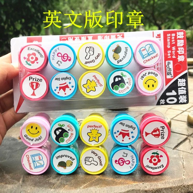 Colourful Reward Stamp Set For Students Teachers (10 Stamps) | Shopee ...