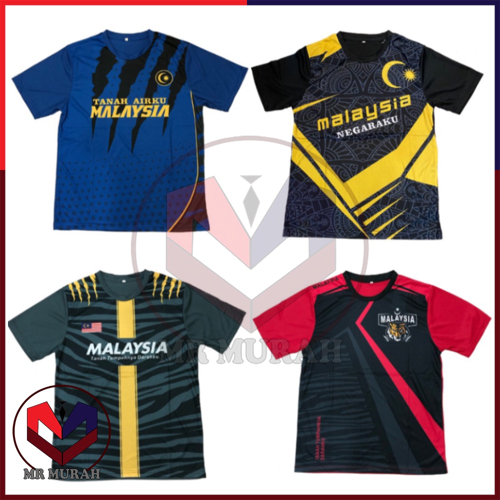 MR Murah_( HARGA BORONG / WARNA CANTIK ) JERSEY MALAYSIA UNISEX FULL ...