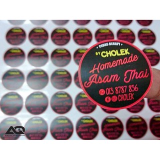 Sticker / Label | 4cm | Siap Potong | Shopee Malaysia
