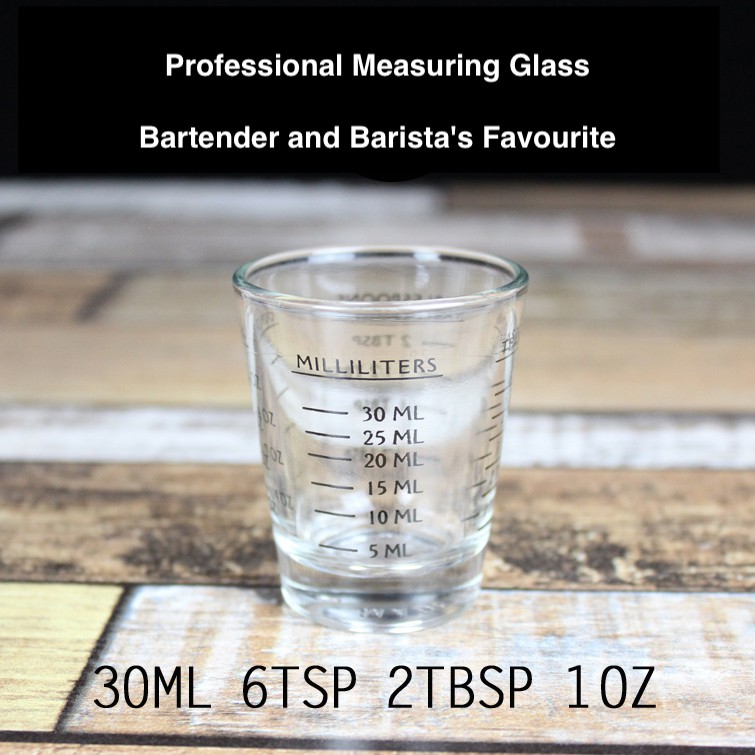 (Ready Stock) 30ml / 1oz One Shot Espresso Shot Glass Measuring Cup ...