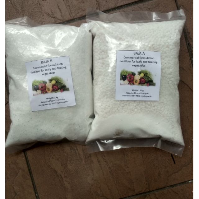 Hydroponic system/ set-- set Baja AB (1kg + 1kg), (10L+10L)/ pati ...