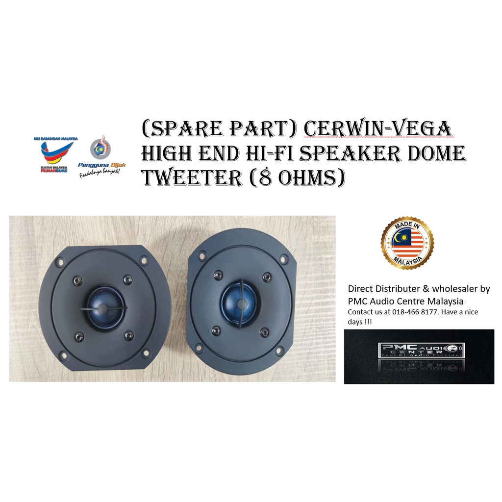 (SPART PART) CERWIN-VEGA High End HI-FI Speaker Dome Tweeter | Shopee ...