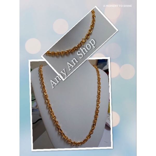 Rantai leher tembaga emas cangkuk | Shopee Malaysia