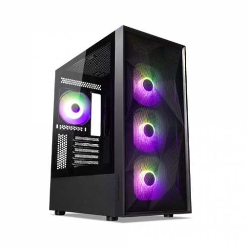 Tecware forge s tg argb black atx gaming case | BeeCost
