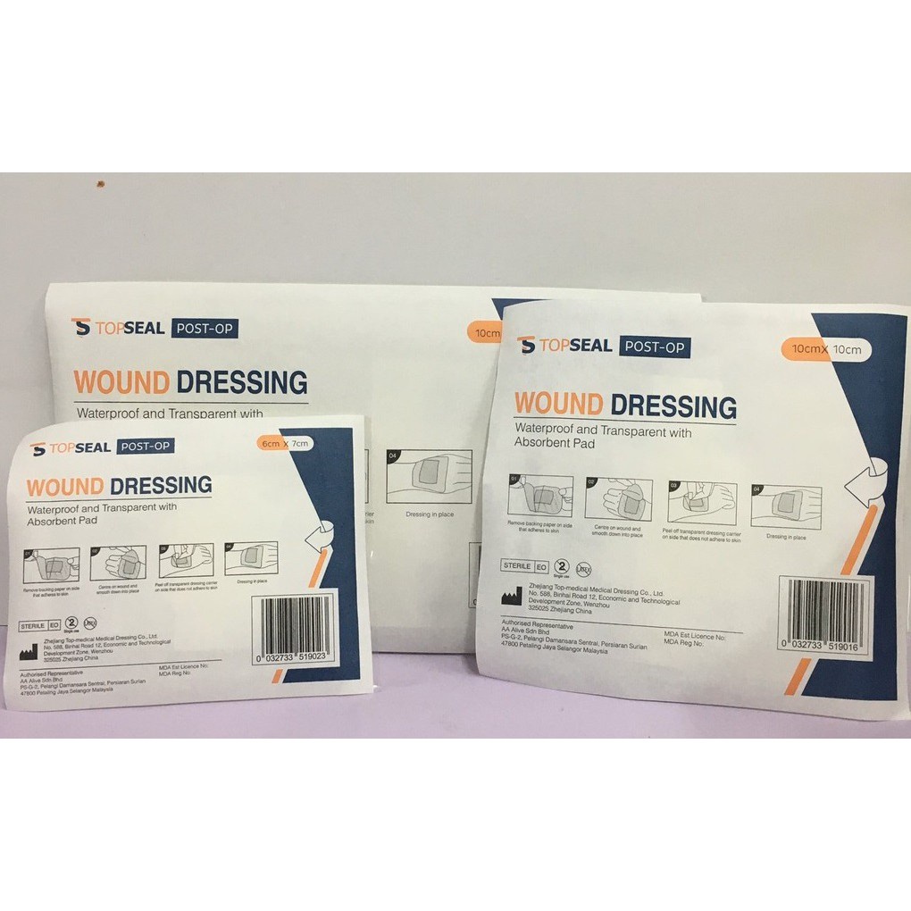 Topseal Wound Dressing Post-Op 10x10cm 25's | Shopee Malaysia
