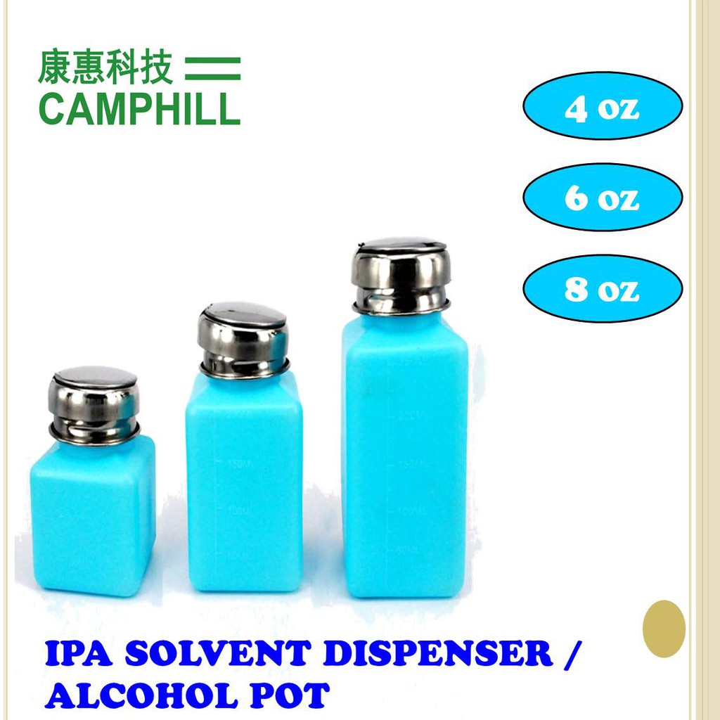 [Ready Stock] IPA Solvent Dispenser Alcohol Pot Blue 4OZ 6OZ 8OZ ...