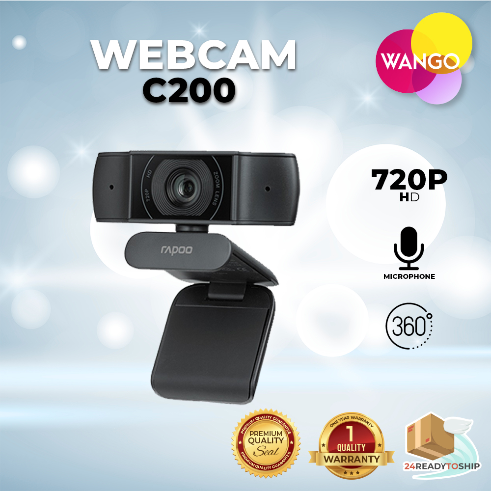 Rapoo C200 HD Webcam 720P With Microphone | Shopee Malaysia