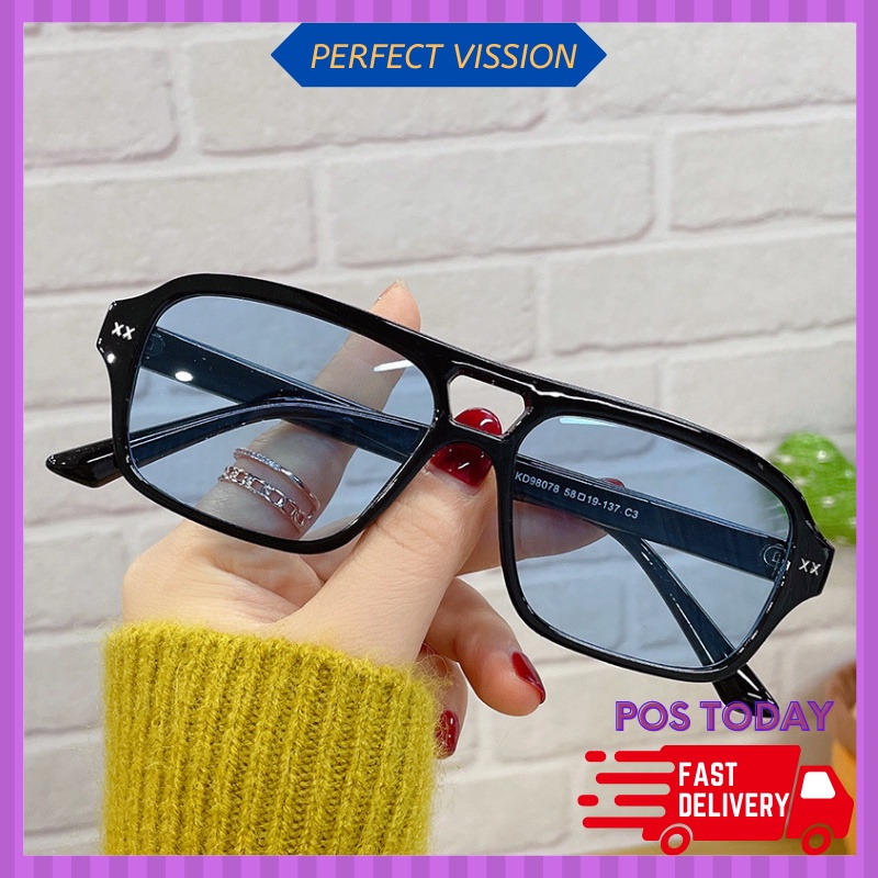 (Ready Stock)Men Sunglasses Square Brand Design Korean Spectacle Spec ...