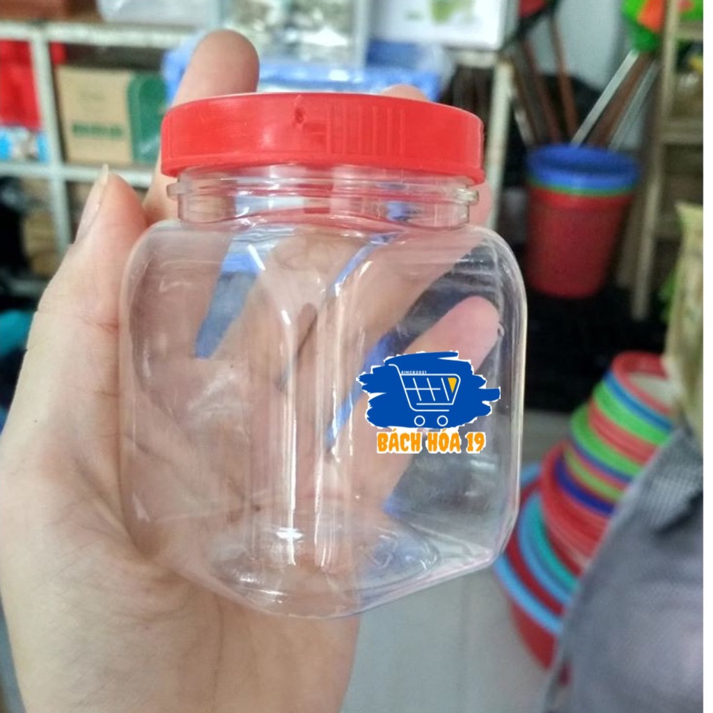 Plastic Jars - Plastic Jars - Square Candy Jars 200ml Song Long Viet Nhat Contain Spices, Oolong ...