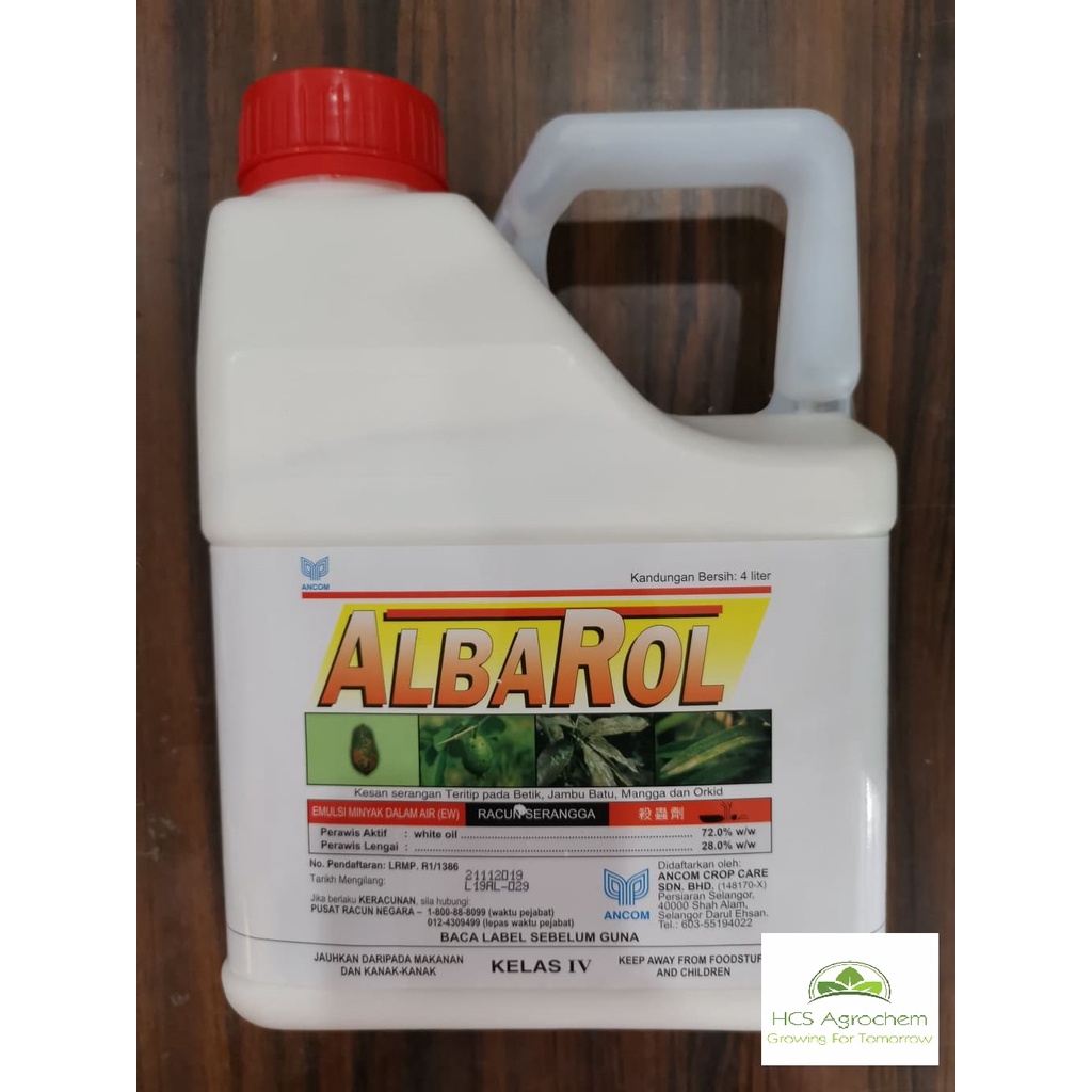 (+-4l) RACUN SERANGGA WHITE OIL/MINYAK PUTIH ANCOM ALBAROL | Shopee ...