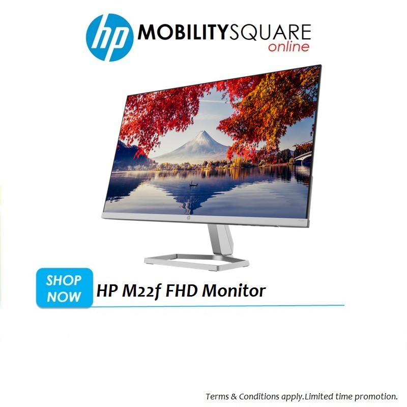 HP m22f Slim LED Monitor (21.5") (2E2Y3AA) | Shopee Malaysia