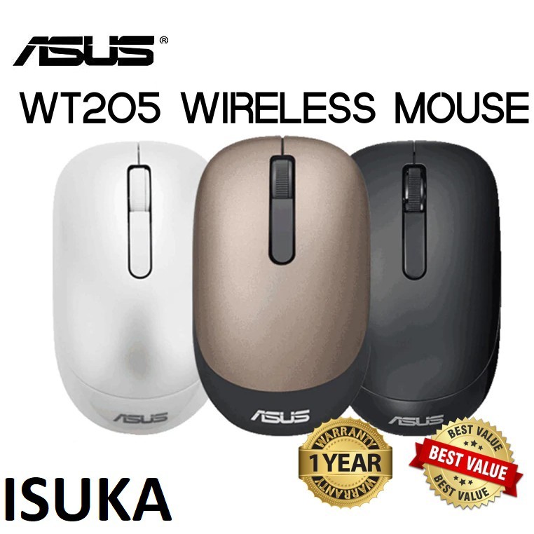 ASUS WT205 LUXURIOUS COMPACT WIRELESS MOUSE. SIMILAR TO MX350 MX450 ...